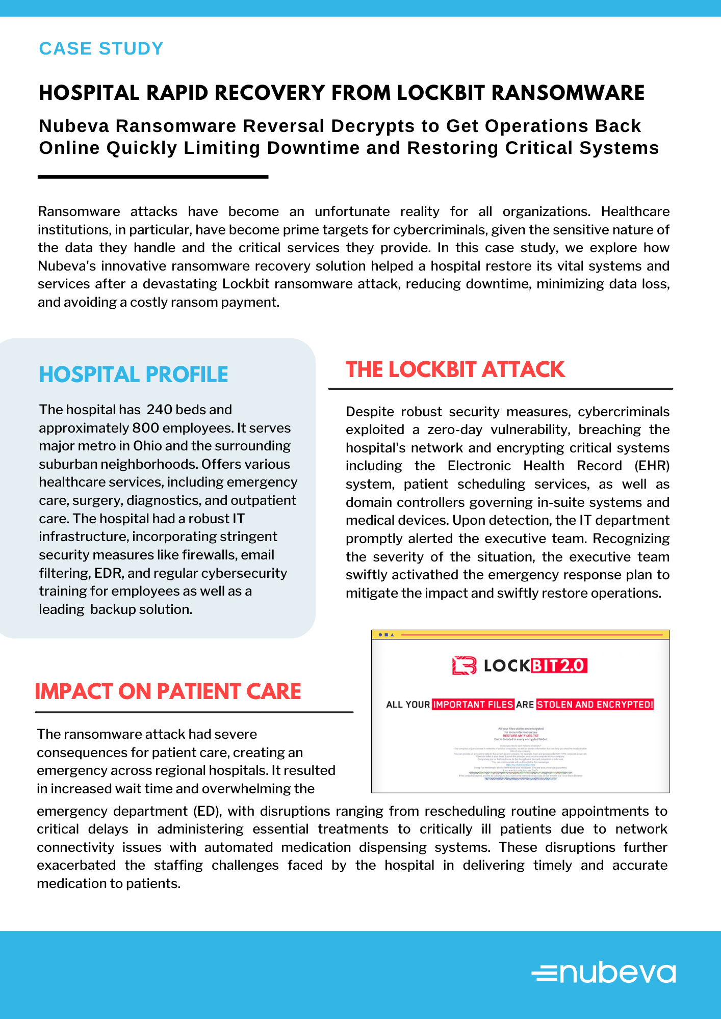 Rapid Recovery from LockBit Ransomware in Healthcare